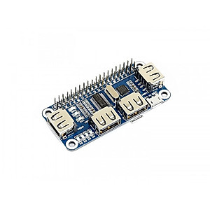 Coolwell Raspberry Pi USB HUB HAT 4 Port USB HUB for Raspberry Pi 4B+ 4B 3B+ 3B 2B+ Zero W WH USB to UART Converter Onboard