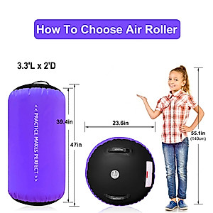 VOFiTNY Gymnastics Air Roller 4ft L x 2.5ft D for tumbling training for Home/Gym