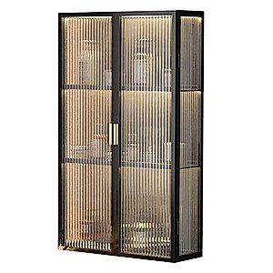 zktoermn Metal Shower Cabinet, Wall Mounted Storage Shelf Over The Toilet Storage Rack No Drilling Soap Holder Shampoo Organizer for Kitchen/Laundry/Bedroom XJJUN (Color : Black, Size : 50x14x70cm)