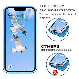 BENTOBEN iPhone 13 Mini Case, iPhone 13 Mini Phone Case, Slim Fit Liquid Silicone Soft Gel Rubber Anti-Scratch Shockproof Phone Cover with Microfiber Lining for iPhone 13 Mini 5.4", Blue