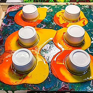 U.S. Art Supply Professional Gloss Pouring Effects Medium, 32 oz. (Quart) Bottle - Improves Flow Consistency, Artist Techniques to Create Cell Effects, Mix with Art Acrylic Paint, Adjusts Viscosity