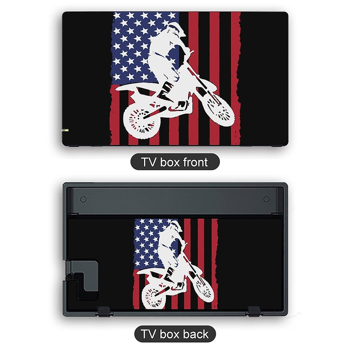 Dirt Bike Motocross Supercross USA Flag Switch Sticker Skin Cute Pattern Full Wrap Skin Protection for Switch
