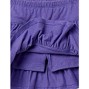 Amazon Essentials Girls' Knitted Ruffle Scooter Skirts (Previously Spotted Zebra), Pack of 3, Purple/Light Pink/Orange, Large