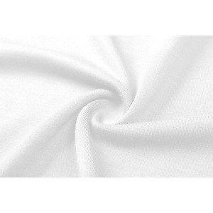 White Crop Top Deep V Neck T Shirts for Women Plue Size Tight Long Sleeve Shirts Clover Cheerleader Costume X-Large