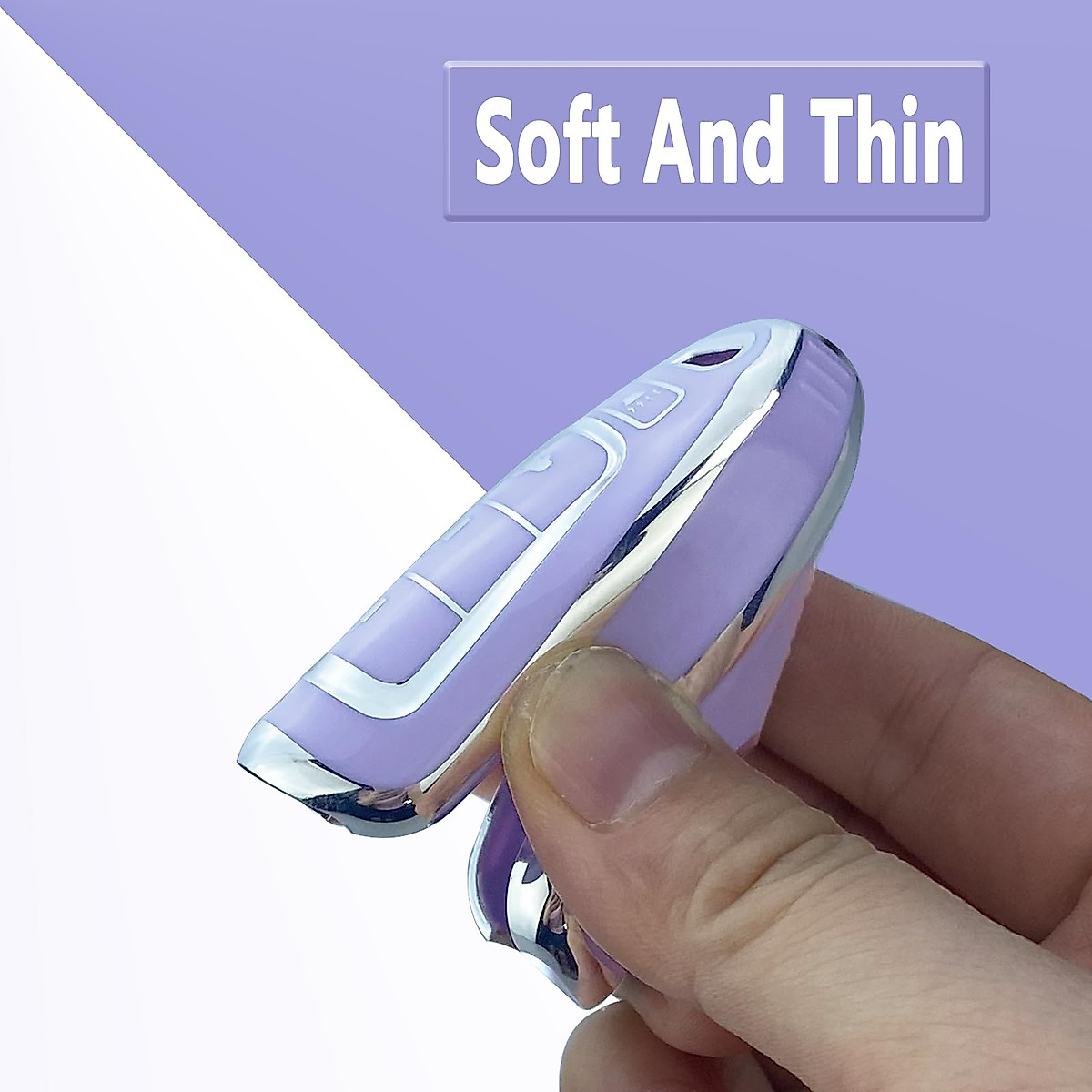 ShuDay Key Fob Cover Case Compatible with Honda Accord Civic Fit CR-V HR-V Crosstour Accessories (Purple)