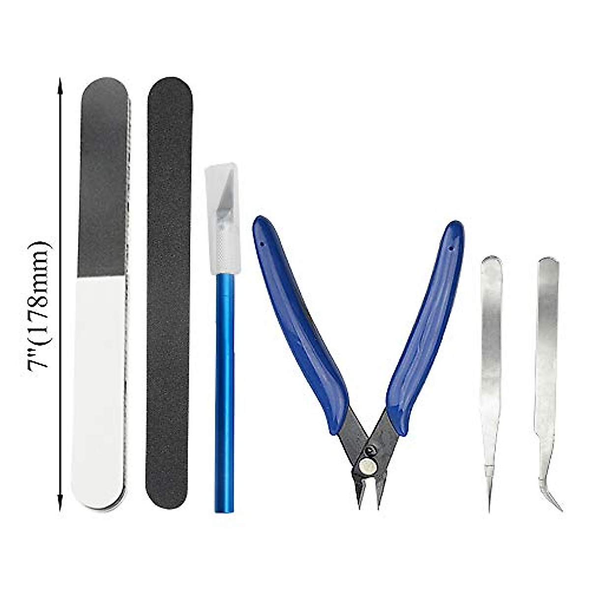 Bigstone 13 PCS Gundam Model Tools Kit Hobby Building Tools Set for Cars, Airplanes, Buildings, Gundam, Robots Models Building Repairing and Fixing ext.