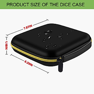 ALKOO 35+ Dice Case Box Tray, Storage Holder for DND Dice Set, for D&D Dungeons and Dragons 7-Die Polyhedral Dice, Organizer for RPG for MTG Role Playing Table Games, Display for D and D - Case Only