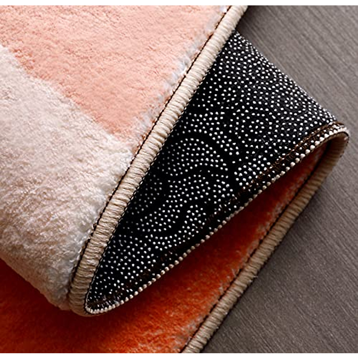 YoKii Cute Pink Round Rug 3ft for Bedroom Living Room Modern Boho Faux Wool Soft Circle Bathroom Rug Rubber Backed Small Area Rugs Abstract Aesthetic Dorm Carpet Room Deocr (Rounnd-3ft, Pink)