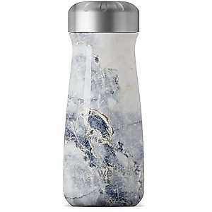 S'well Stainless Steel Traveler, 16oz, Blue Granite, Triple Layered Vacuum Insulated Containers Keeps Drinks Cold for 24 Hours and Hot for 12, BPA Free, Easy Carrying On the Go