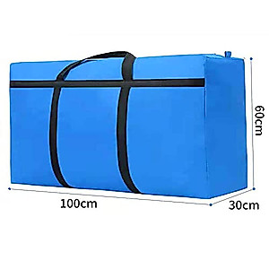 Heavy Duty Large Storage Bags 180 Liters with Carrying Handles and Reinforced Seams Zippers for Moving，Camping，Packing and Clothes Storage