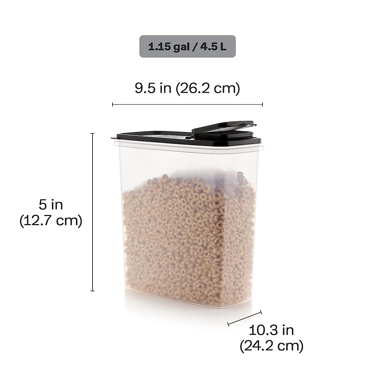 Tupperware Super Cereal Storer, Dishwasher Safe and BPA Free (4.5 L / 1.15 gal)