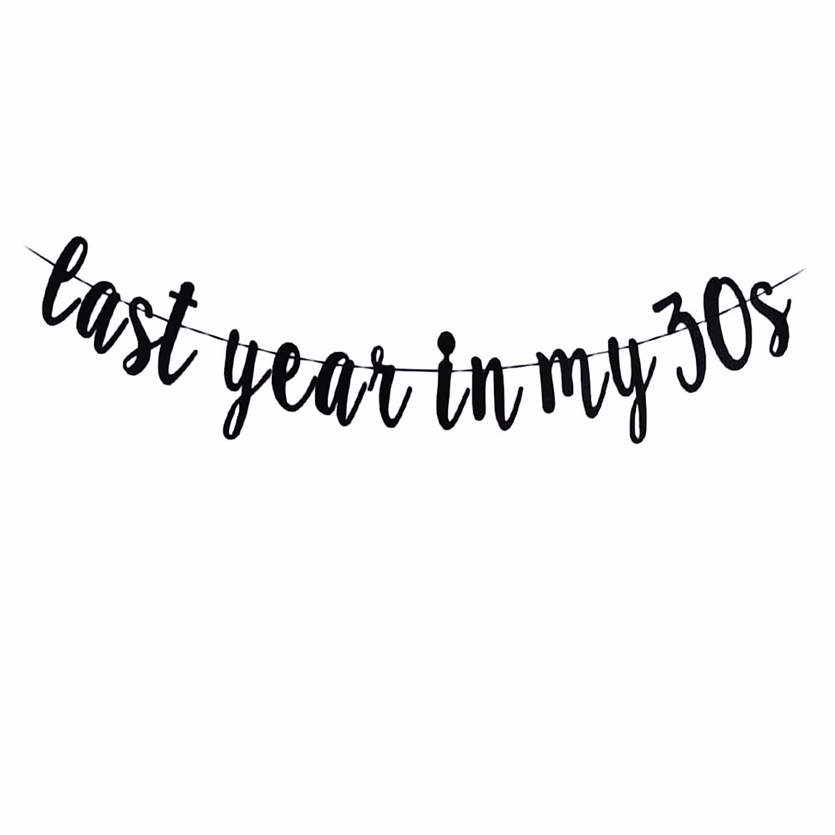 Last Year In My 30s Banner - Happy 39th Birthday / Cheers to 39 Years & 39 Fabulous,39th Birthday Party Decoration Supplies