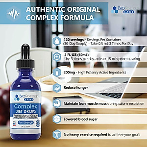 BioSource Labs Complex Diet Drops – Best Natural Weight Management Drops for Men and Women (1 Bottle, 2 fl oz) - 30 Day Supply