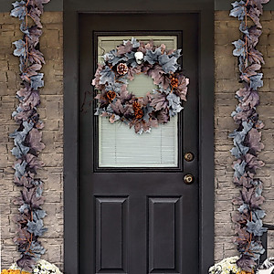 3 Pieces Maple Leaves Fall Garland 5.9 Feet Artificial Fall Leaf Garland Decorative Hanging Vines for Home Garden Party Wedding Thanksgiving Christmas Ornament