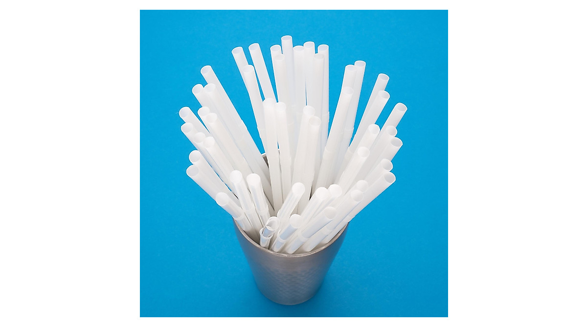 Individually Wrapped Plastic Drinking Straws 7.75" Pack of 400