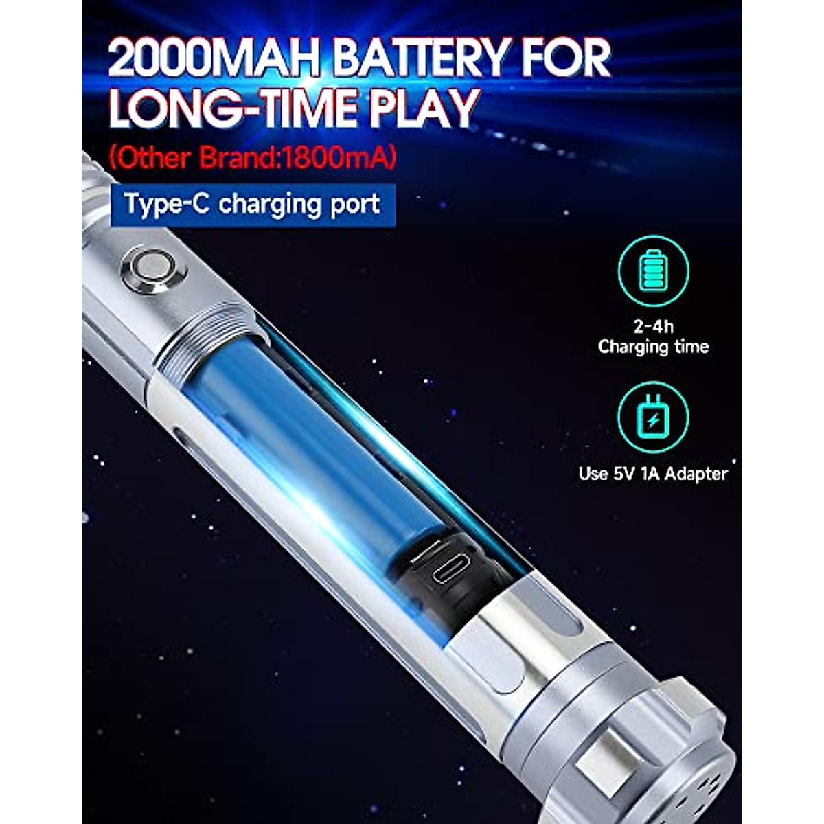 Dueling Light Saber, Motion Control Lightsabers for Adults,Smooth Swing Light Saber with 10 Sound Fonts,RGB 12 Colors Changeable, Metal Hilt for Halloween Cosplay Party,Birthday Gift, Grey,S9