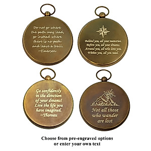 Engraved Compass for Son, Grandson | Personalized Baptism Gifts for Boys | Graduation Gift for Him (Design My Own)