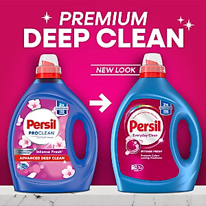 Persil Intense Fresh Everyday Clean, Liquid Laundry Detergent, High Efficiency (HE), Deep Stain Removal, 2X Concentrated, 82.5 fl oz, 110 Loads