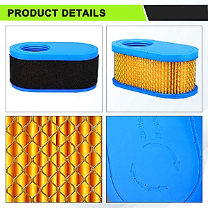 Harbot LT4200 951-12260 Air Filter for MTD 937-05065A Craftsman R1000 T1000 T1200 LT1500 RER1000 Huskee LT3800 Lawn Mower with 951-12256 Pre-filter