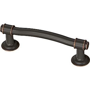 Franklin Brass Nautical (5-Pack) Cabinet Handles 3' Hole Center Bronze w/Copper Highlights Kitchen Drawer Pulls Dresser, Furniture Hardware P18639K-VBC-B