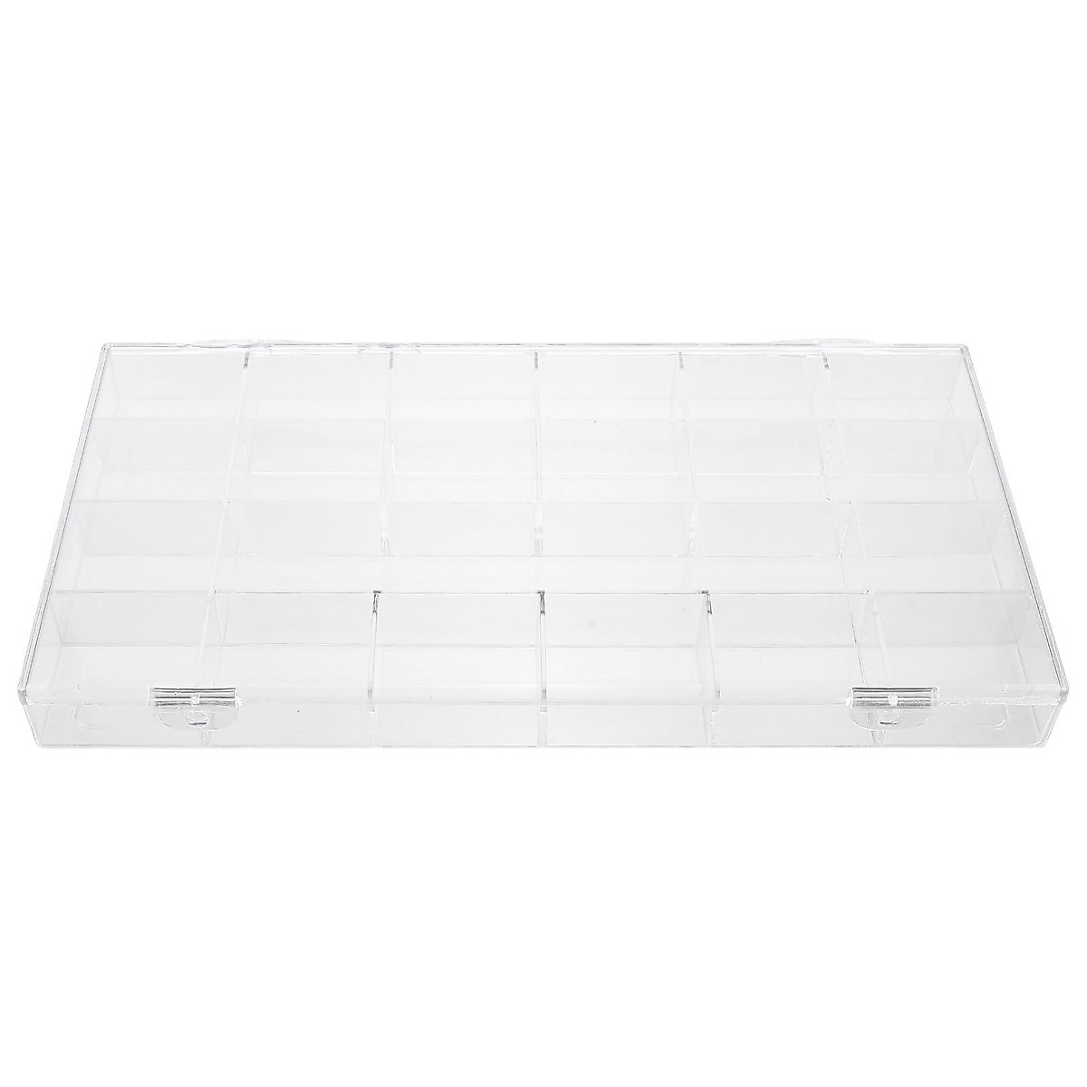 FOMIYES 1Pcs Nail Art Tip Storage box Nail Charm Storage Organizer Transparent False Nail Container Plastic Bead Storage Case with Movable Dividers for Small Earring Jewelry Craft