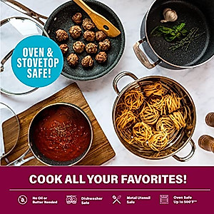 Granitestone Pro Pots and Pans Set 13 Piece Hard Anodized Premium Chef’s Cookware with Ultra Nonstick Diamond & Mineral Coating, Stainless Steel Stay Cool Handles Oven Dishwasher & Metal Utensil Safe