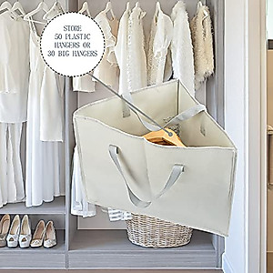Calsign Clothes Hanger Storage Triangle Bag for Spacing Saving Hangers Holder Organizer with Handles Keeps Hangers Neatly Stacked in Closet
