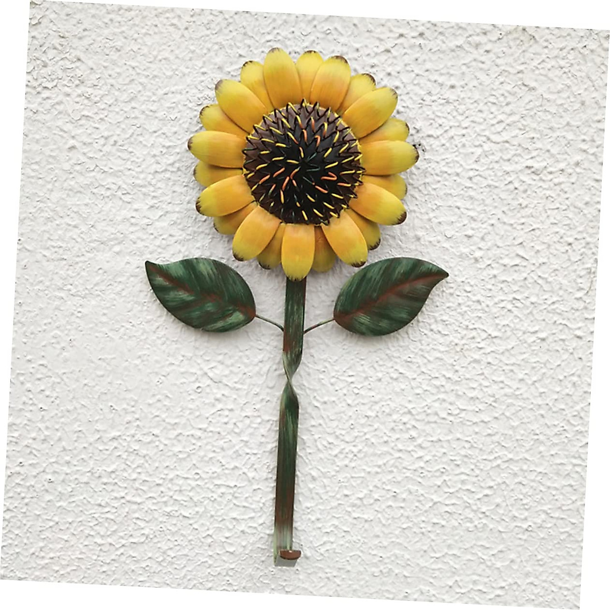 FONDOTIN Vintage Sunflower Wall Hooks Yellow Decorative Hangers for Home and Restaurant Wall Mounted Hooks for Hanging Plants Keys Coats Rustic Kitchen and Bathroom Decor