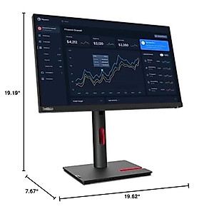 Lenovo ThinkVision T22i-30 21.5 Full HD WLED LCD Monitor - 16:9 - Raven Black