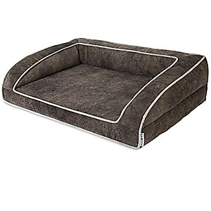 Petmate La-Z-Boy Duke Orthopedic Sofa Dog Bed, Mocha, 37" x 28"