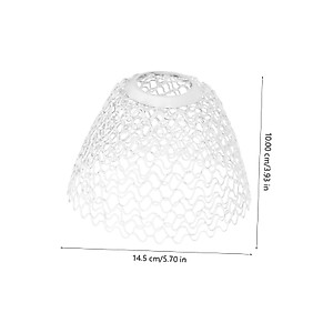 Uonlytech 2 Pcs Wrought Iron Lampshade Light Accessory Lampshade Adornment Decorative Lampshade Metal Light Shell Metal Lampshade Modern Lampshade Lamp Accessory Hollow-Out Lampshade