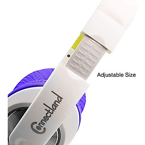 Connectland Over Ear 3.5mm Wired Headphone, Microphone Lightweight Adjustable Headband For Kids,Teens,Adults. iPhone iPad Tablet, Yellow CL-AUD63033