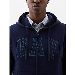GAP mens Logo Hoodie Zip Sweatshirt, Tapestry Navy, X-Large US