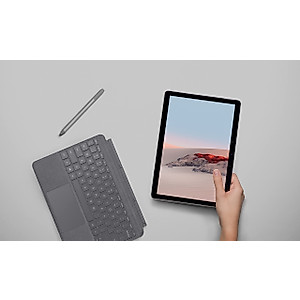 Microsoft Surface Go 2 10.5-Inch Tablet, WiFi, 4Gb Ram, 64Gb Emmc, Windows 10 Pro, Silver Bundled: GIZPRO 3 in 1 USB C to VGA HDMI DVI Adapter