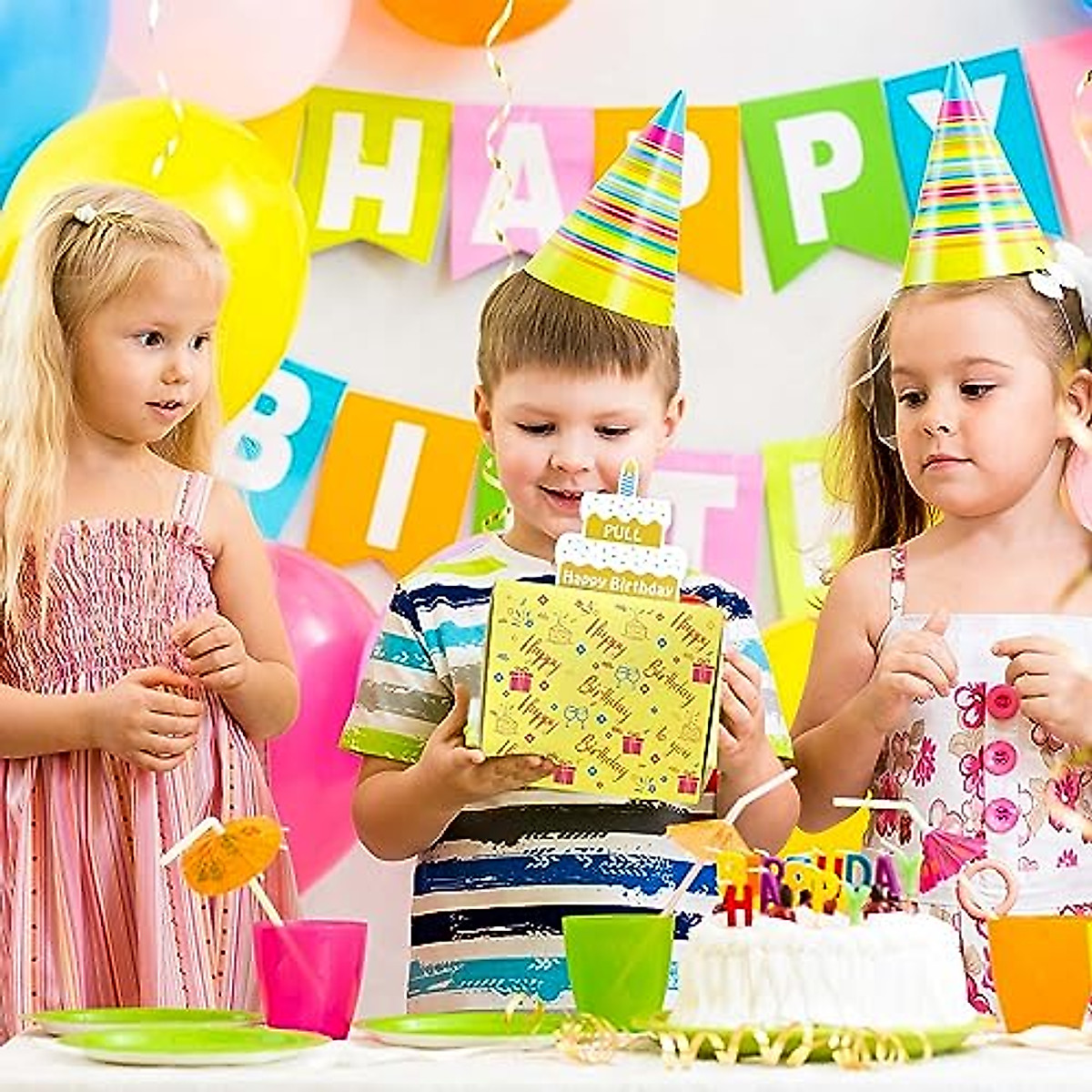 Happy Birthday Day Money Box for Cash Gift Pull,Money Gift Boxes for Cash,Money Box for Cash Gift Colourful Money Holder for Cash with Pull Out Card DIY Set Surprise Birthday Gift Box