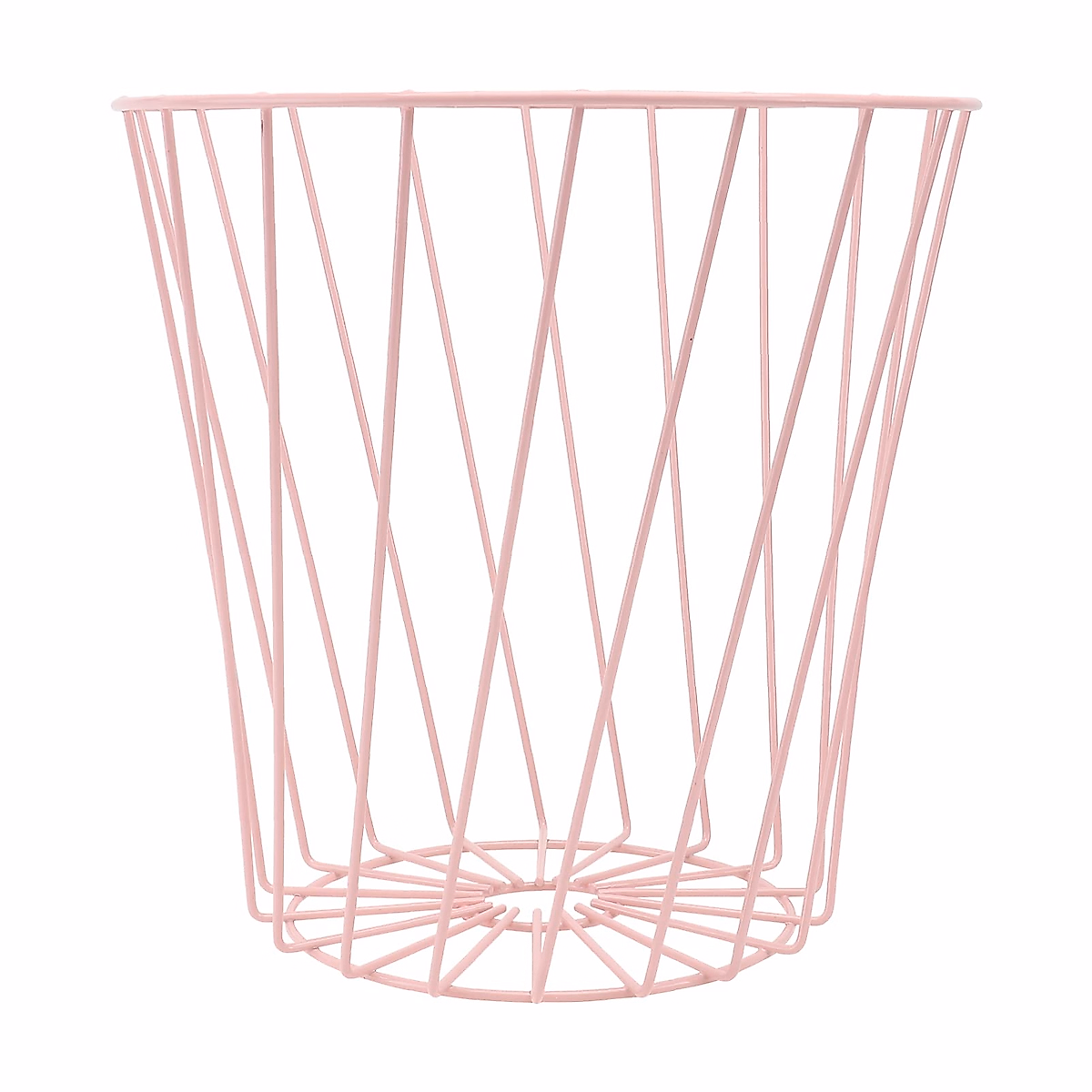 Zerodeko Home Office Decor Trash Garbage Can Wastebasket Rustic Metal Wire Hollow Litter Rubbish Container Bin for Bathroom Bedroom Kitchen Home Office Entryway Decor