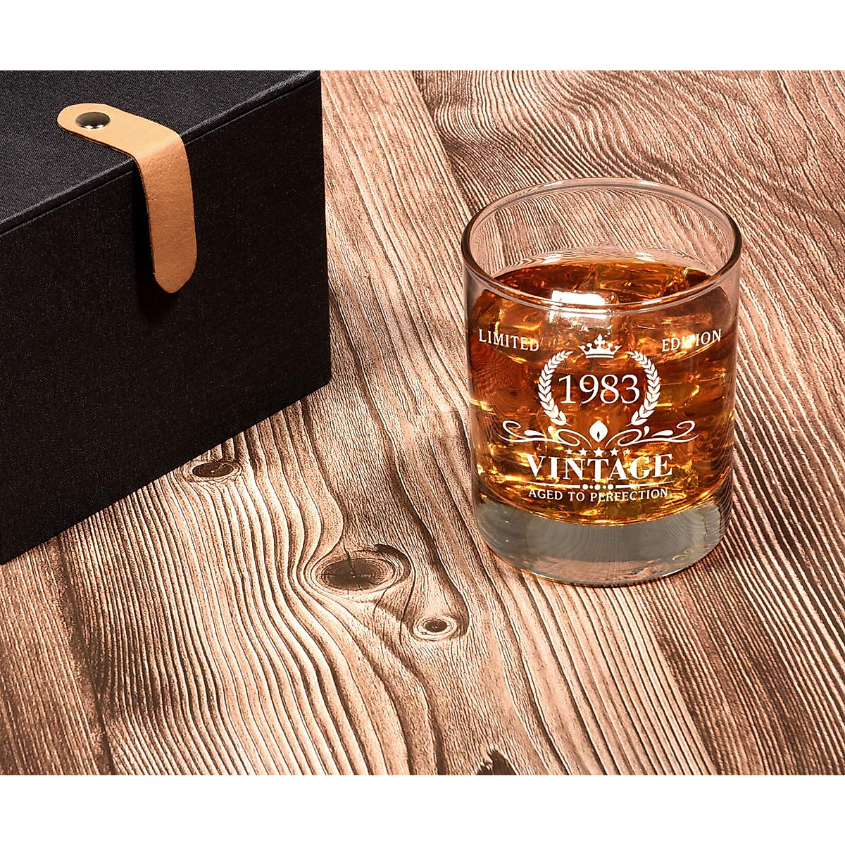 Triwol 1983 41st Birthday Gifts for Men, Vintage Whiskey Glass 41 Birthday Gifts for Dad, Son, Husband, Brother, Funny 41st Birthday Gift Present Ideas for Him, 41 Year Old Bday Party Decoration