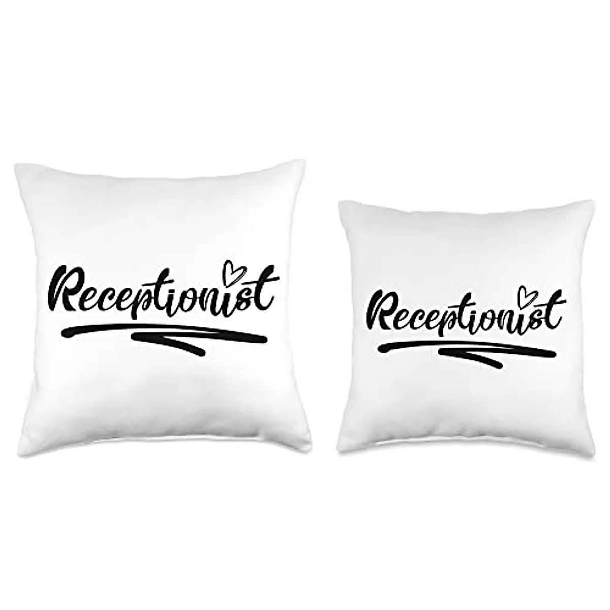 Receptionist Front Desk Sayings Clerk Profession Receptionists Job Secretary Reception Throw Pillow, 16x16, Multicolor