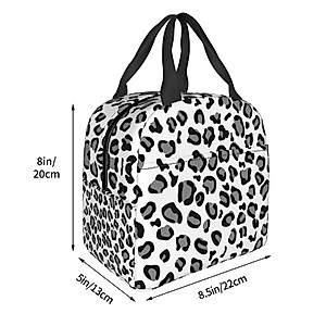 bmuvghi Leopard Lunch Bag Women Lunch Box Container Insulated Small Cute Lunch Bags for Women Compact Reusable Lunchbox Tote for Men Work Office Picnic Travel