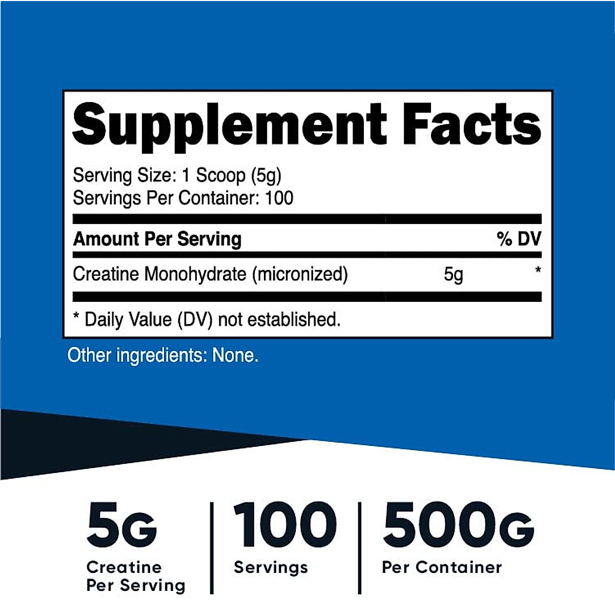 Nutricost Creatine Monohydrate Micronized Powder 500G, 5000mg Per Serv (5g) - Micronized Creatine Monohydrate, 100 Servings