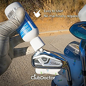 Club Doctor Golf Club Polish - Cleaner, Scratch Remover, and Rust Remover for Irons, Drivers, Putters, and Woods - Removes Scuffs and Skymarks - Made in USA - Golf Club Polishing and Cleaning Kit