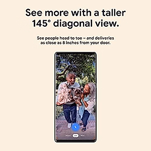 Google Nest Doorbell 720p- (Wired, 2nd Gen) - Video Security Camera - Ash