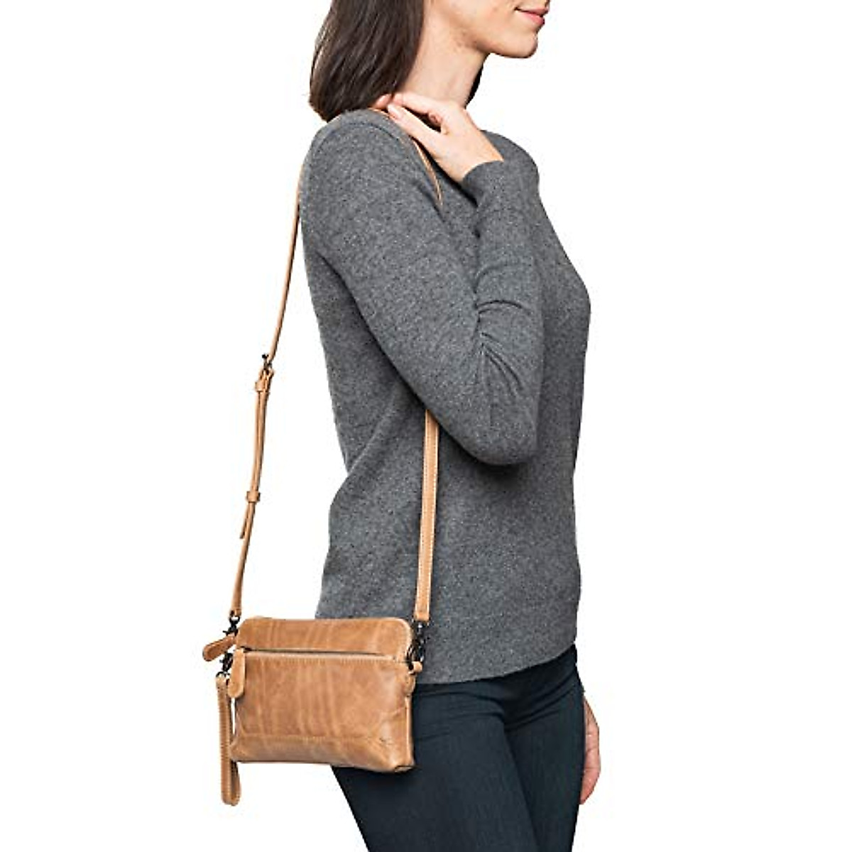 Frye womens Melissa Wristlet Crossbody, Beige, One Size US