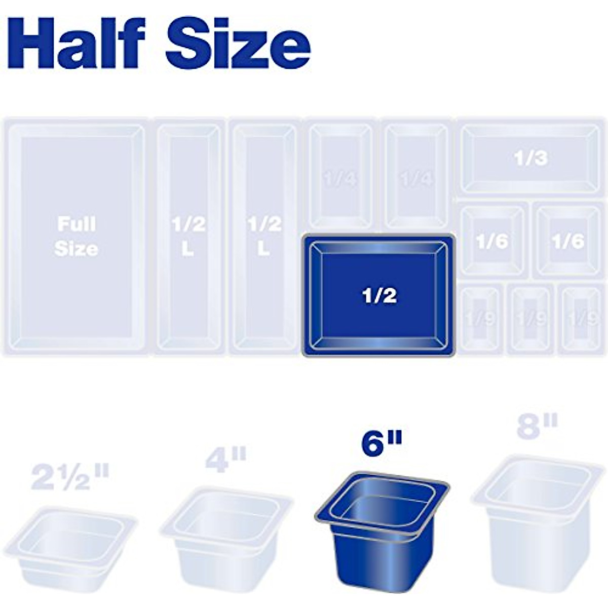 Carlisle FoodService Products 10222B03 StorPlus Half Size Polycarbonate Food Pan, 6" Deep, Black