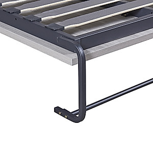 Unique Twin Size Murphy Bed with Storage Shelves and Drawers, Multiple Storage Bed Suitable for Guest Room, Office, Apartment