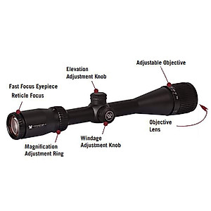 Vortex Optics Crossfire II 6-18x44 AO, SFP Riflescope - Dead-Hold BDC Reticle (MOA) with Vortex Hat