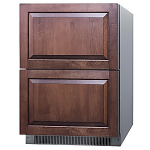 Summit Appliance ADFD2D24PNR 24" Wide 2-Drawer All-Freezer; ADA Compliant; Panel-ready Drawer Fronts (Panels Not Included); Temperature Alarm; Door Alarm; For Indoor/Outdoor Use; Fan-forced Cooling
