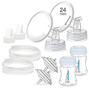 Maymom Pump Parts Compatible with Ameda MYA/Ameda MYA Pro Breastpump 24mm Flange Valve Tube Bottle Backflow Protector, Not Original Ameda MYA Breast Pump Accessories Replacement for Ameda MYA Bottle