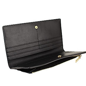 Michael Kors Large Snap Leather Wallet, Black