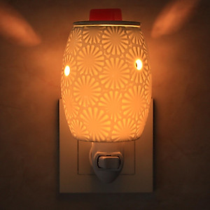 StarMoon Plug in Wax Outlet Warmer for Home Décor, Wax Warmer Plug in, Home Fragrance Diffuser, Removable Dish, No Flame, with One More Bulb (Daisy)